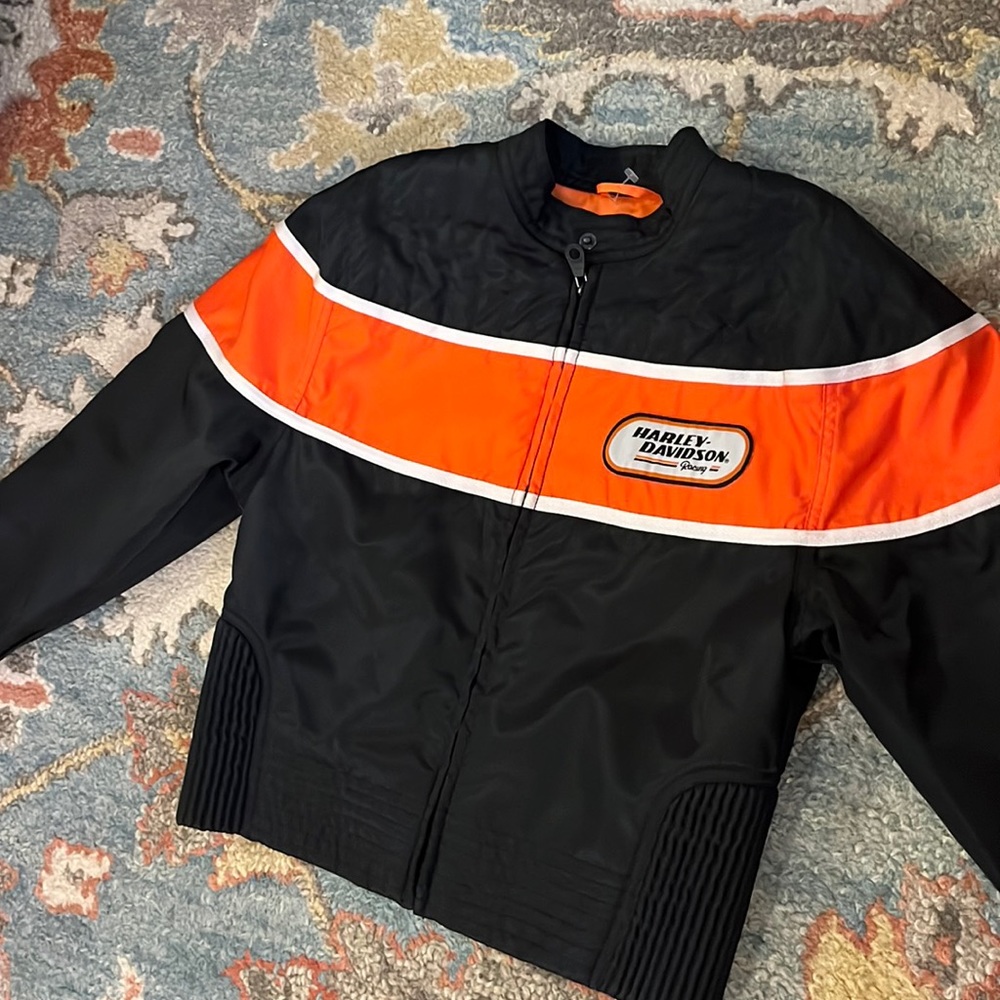 Harley Davidson Racing Cropped Jacket Size Small - Gem